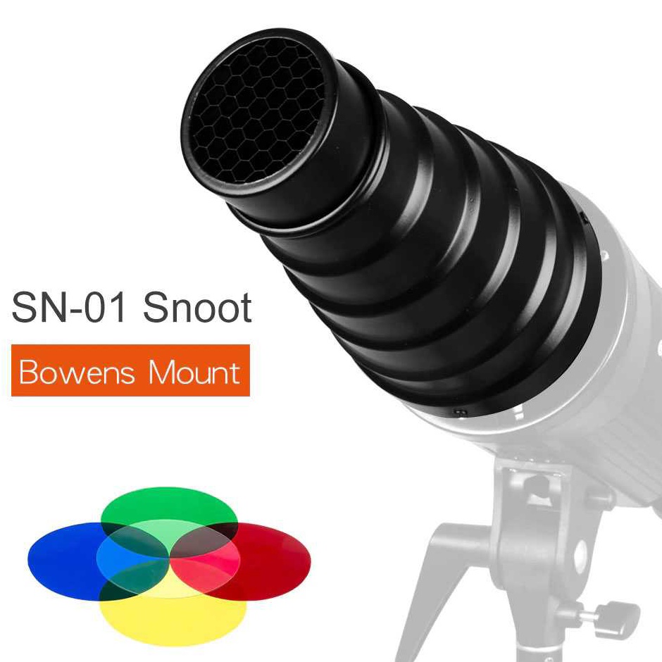 Jual Bowens Mount Conical Snoot Honeycomb for Speedlight Fotografi SN1 ...