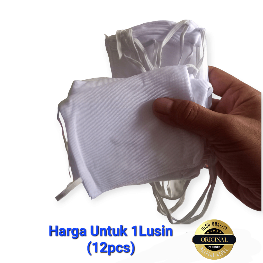 Jual 12Pcs Perlusin Masker Kain Industri Tali Earloop Dilengkapi Busa ...