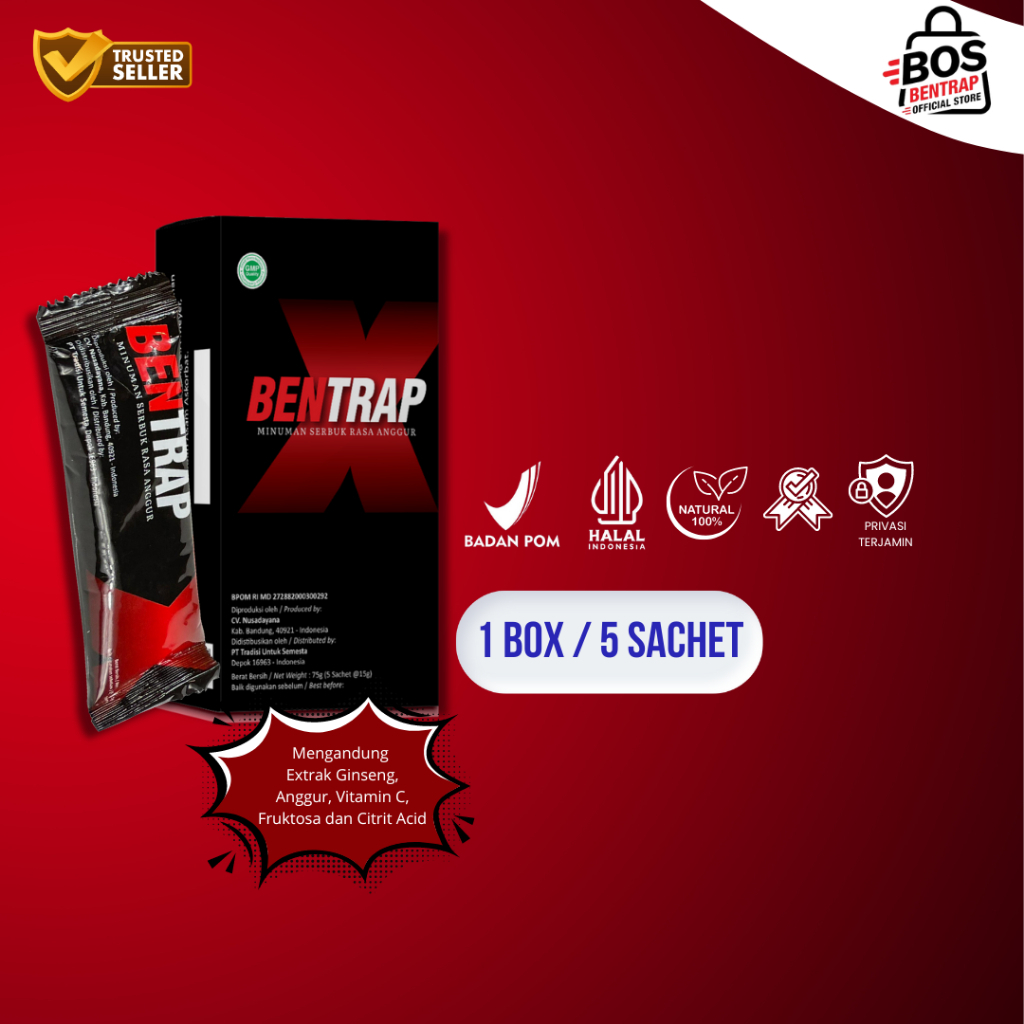 Jual Bentrap 1 Box Isi 5 Sachet / New Upgrade Formula | Shopee Indonesia