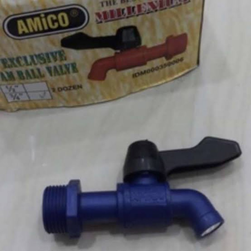 Jual kran air pvc 3/4” amico / kran plastik dalam kuningan | Shopee ...