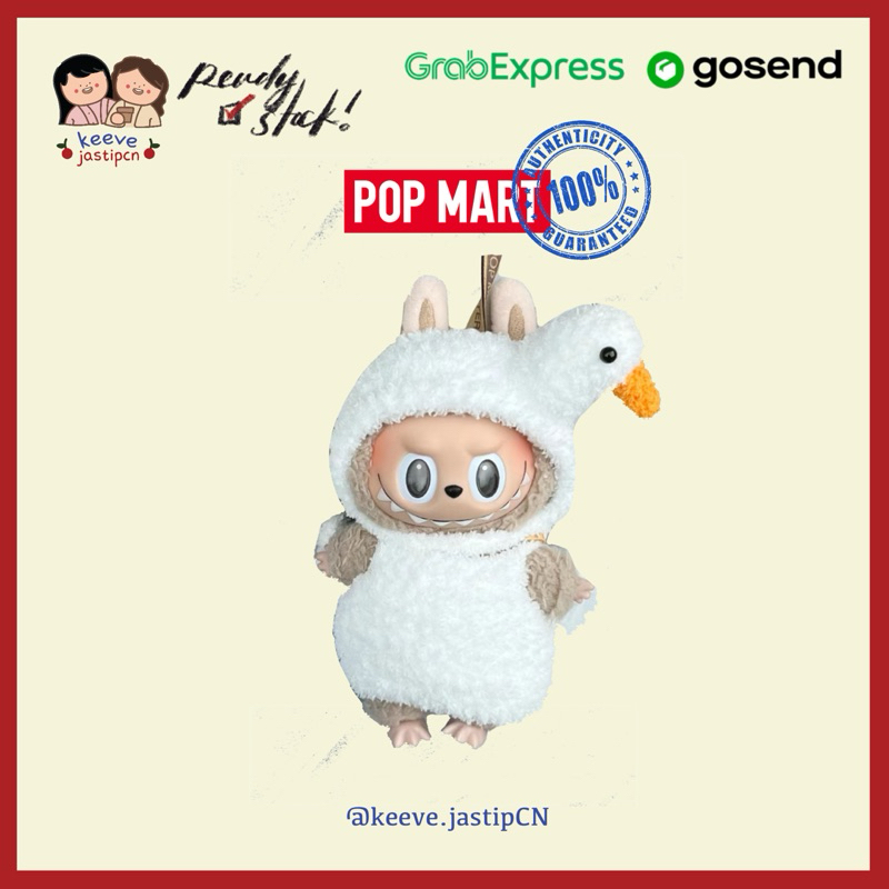 Jual Popmart Labubu Outfit — Lisa's White Knitted Duck With Yellow ...