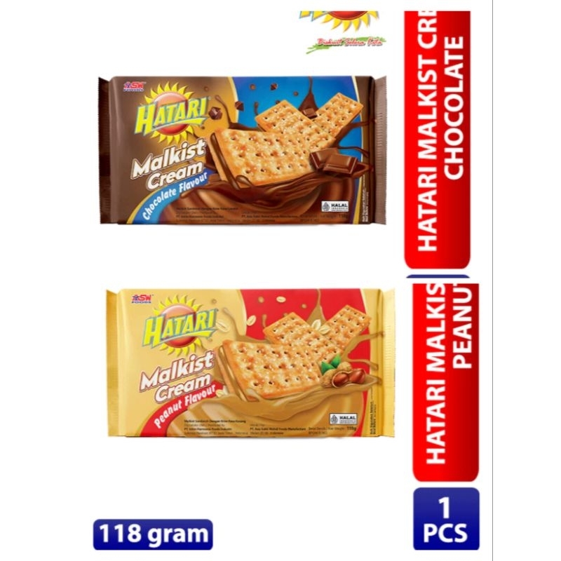 Jual Hatari MALKIST CRACKER CREAM peanut / coklat 108 gram | Shopee ...