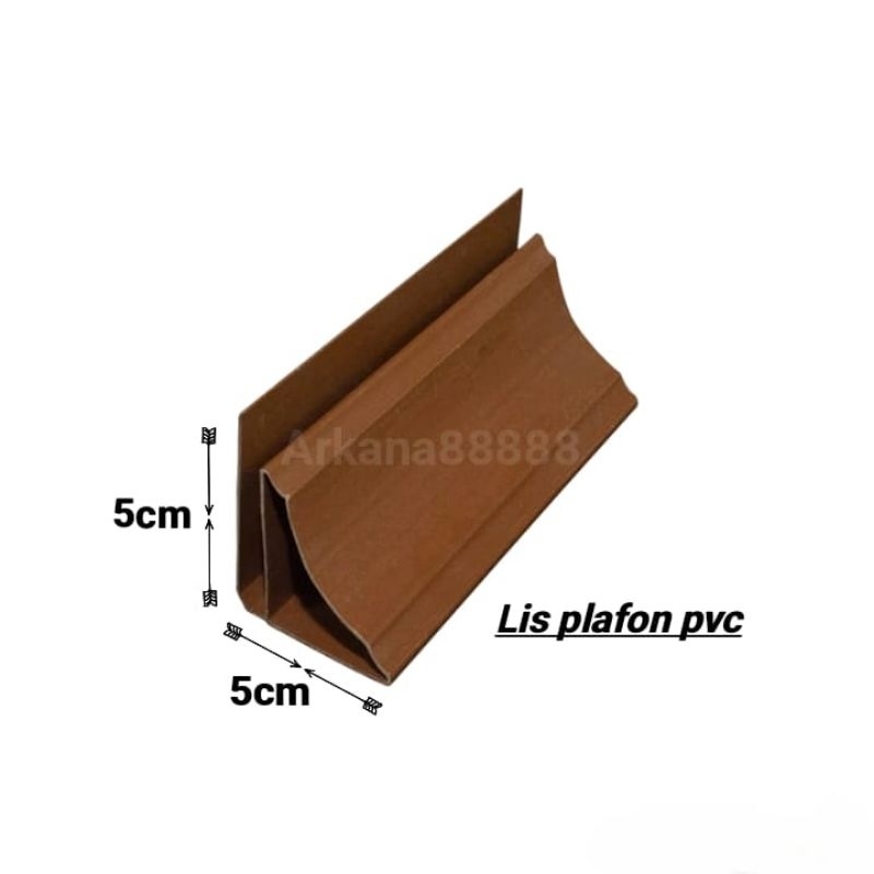 Jual lis plafon PVC coklat | Shopee Indonesia