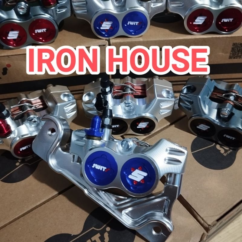 Jual PAKET kaliper swits formula 4 piston plus breket depan pcx 150 160 disc 220mm | Shopee ...