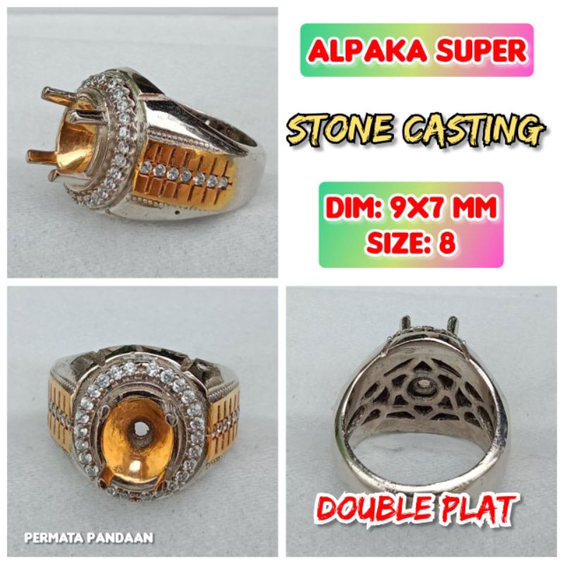 Jual emban batu akik dan permata alpaka super stone casting tabur ...