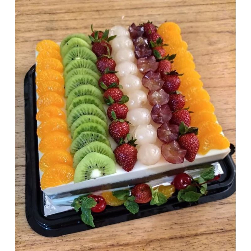Jual Puding Buah Deret Cantik Bisa Custom Puding Rasa Vanila atau Leci ...