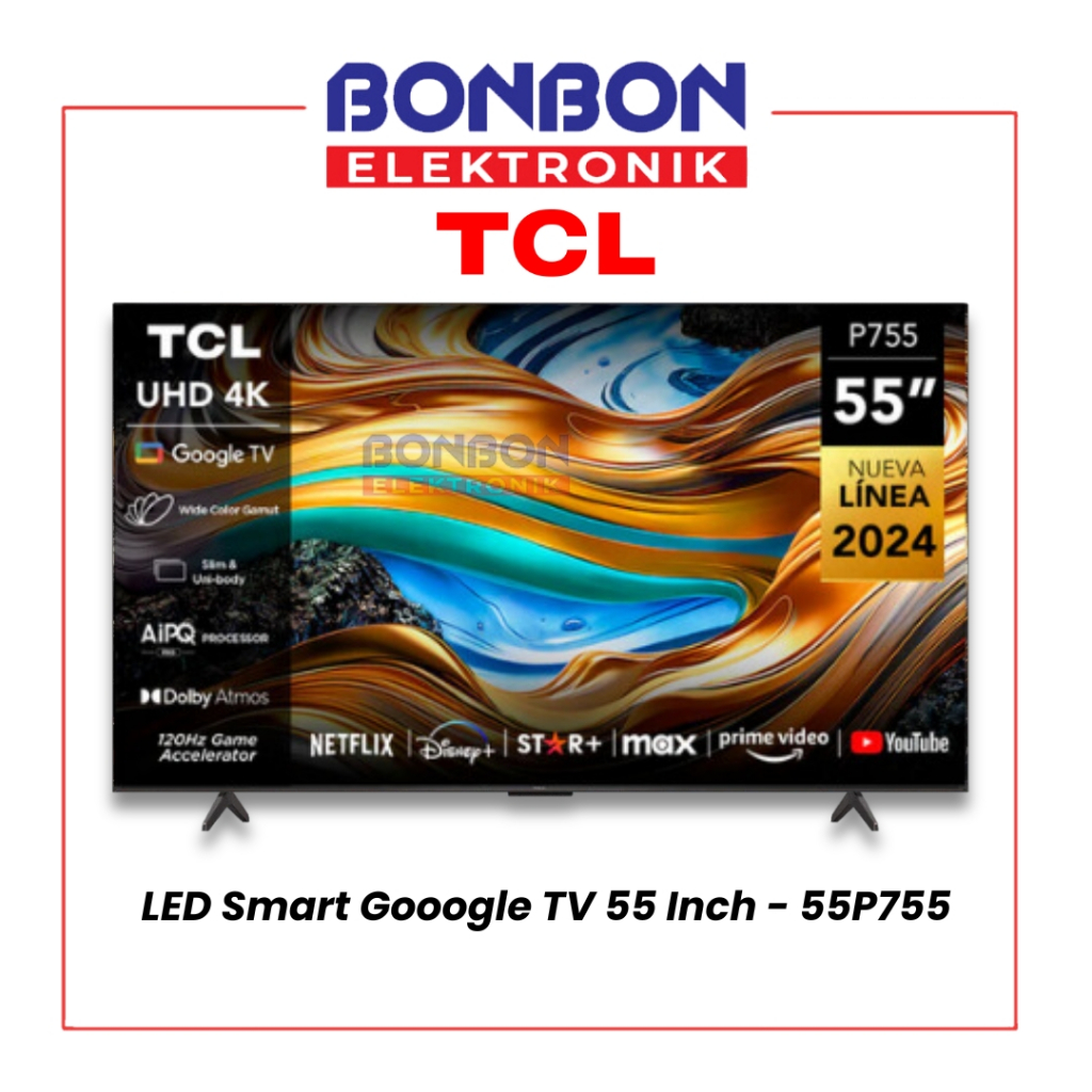 Jual TCL LED Smart Google TV 55 Inch 55P755 - 4K UHD 55 P755 | Shopee ...