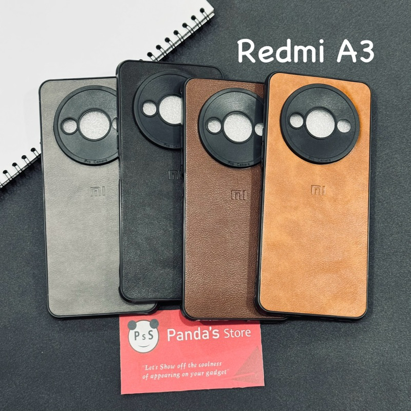Jual Leather Case Redmi A3 2024 Softcase Kulit Elegan Casing Slim Fit ...