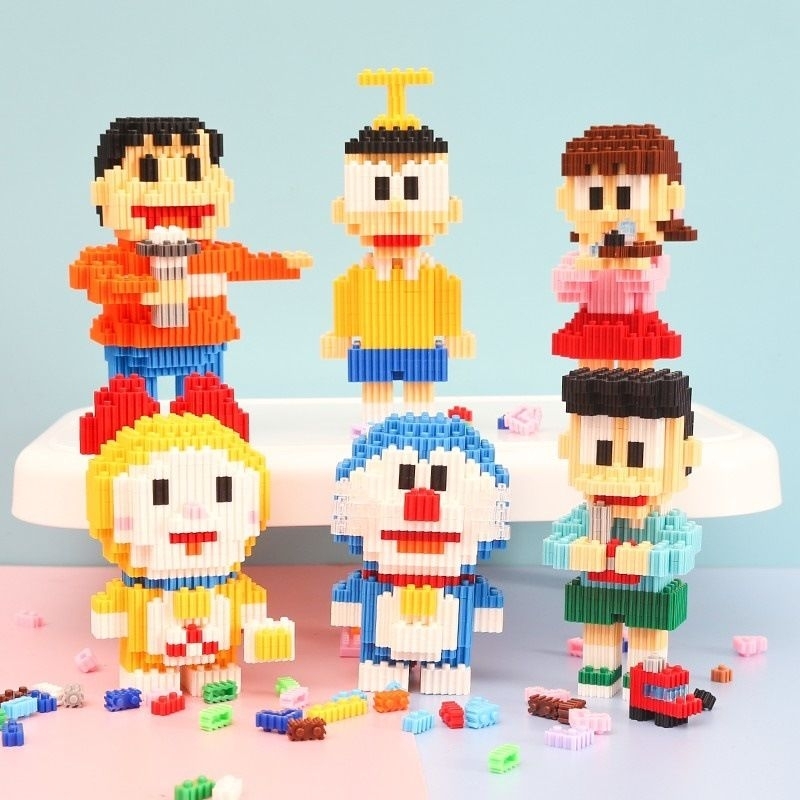 Jual action figure nano bricks doraemon nobita sizhuka suneo giant ...