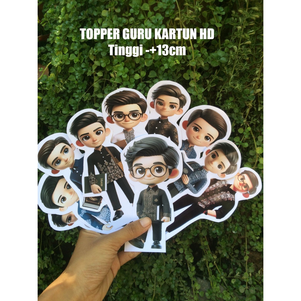 Jual GROSIR TOPPER GURU ISI 60pcs Tinggi 13cm TEBAL DAN PREMIUM ...