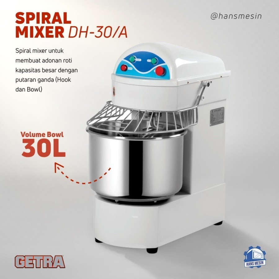 Jual SPIRAL MIXER GETRA 30 LITER / DH-30A / DH30 / DH 30 | Shopee Indonesia