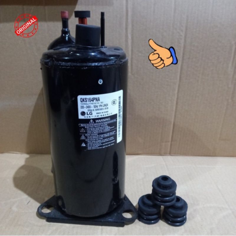 Jual LG compressor R 22 QKS-164-PNA 1 HP 220-240 Volt (Rotary) | Shopee Indonesia