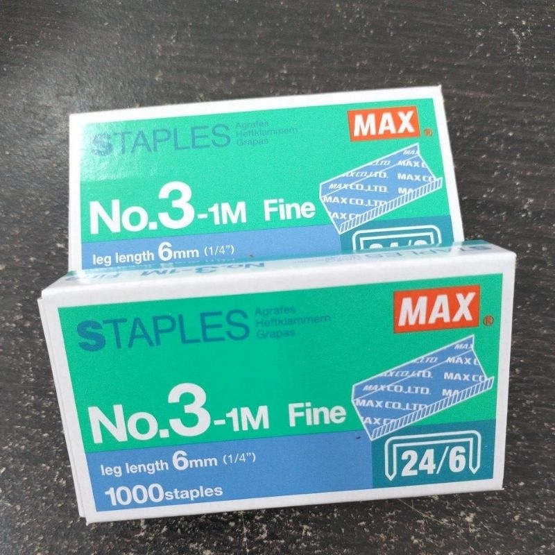 Jual (Ecer) Isi staples besar No.3 Max/Kangaro | Shopee Indonesia