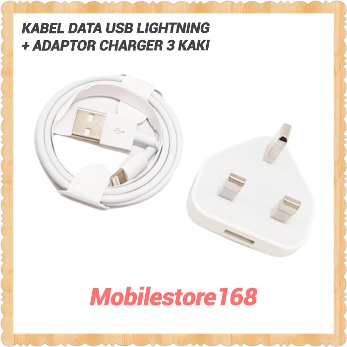 Jual adaptor kaki 3 dan kabel data usb | Shopee Indonesia