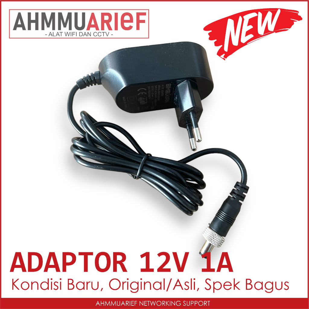 Jual BARU - ADAPTOR ADAPTER POWER SUPPLY PSU 12 VOLT 1 AMPER 12V 1A ...