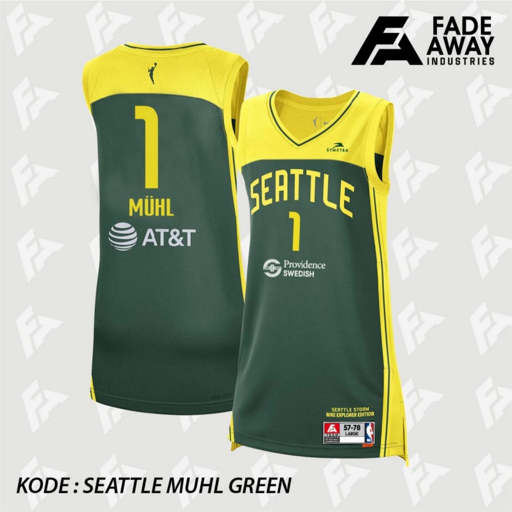 Jual Jersey Basket WNBA SEATTLE STORM NIKA MUHL #1 | Shopee Indonesia