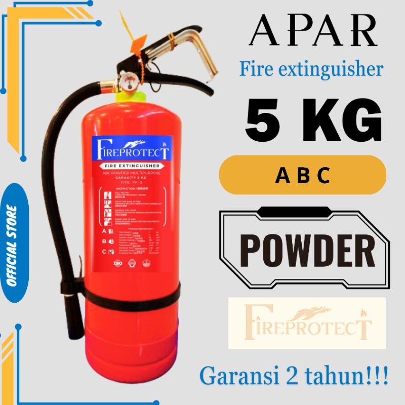 Jual FIRE PROTECT DCP Apar pemadam Dry chemical powder 5kg / apar ...