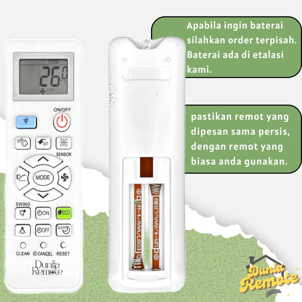 Jual Remot Remote AC Sharp K-8014 ION PLASMACLUSTER Multi Tanpa Setting ...