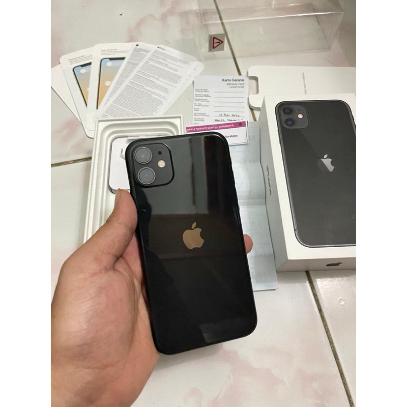 Jual iphone 11 64 ibox hitam resmi garansi | Shopee Indonesia
