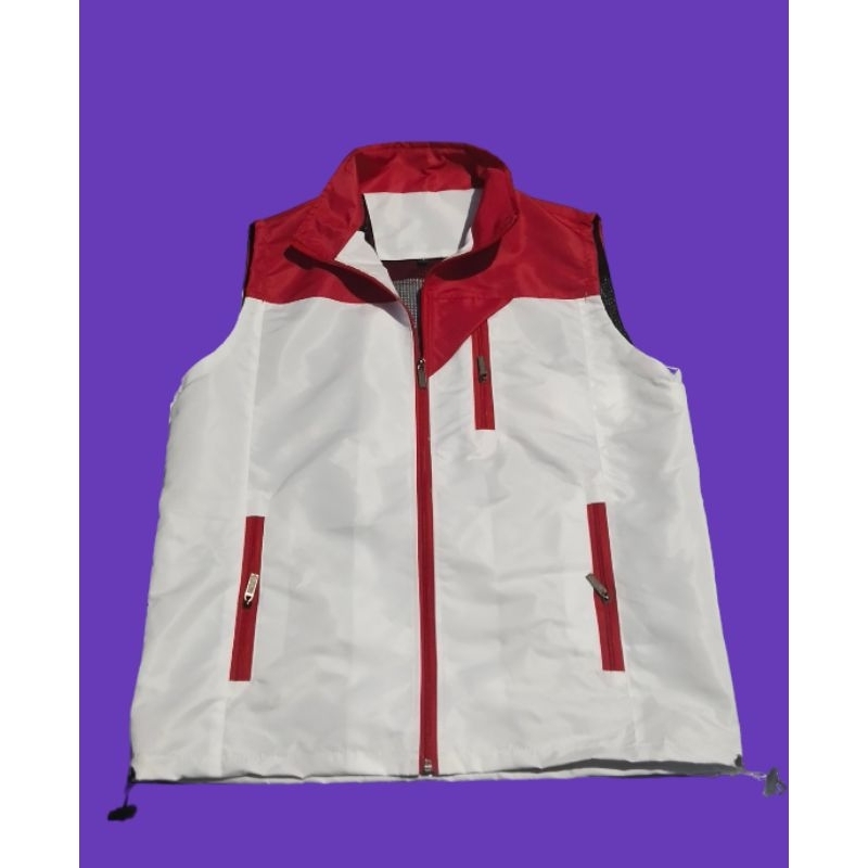 Jual rompi motor pria dan wanita /rompi vest outdoor merah putih ...