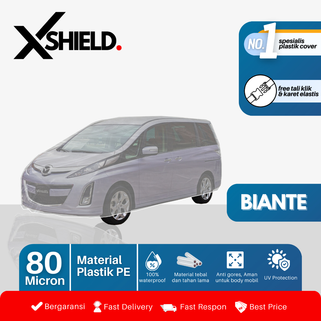 Jual Cover Mobil BIANTE Transparan Tipe Plastik PE Sarung Penutup Mobil ...