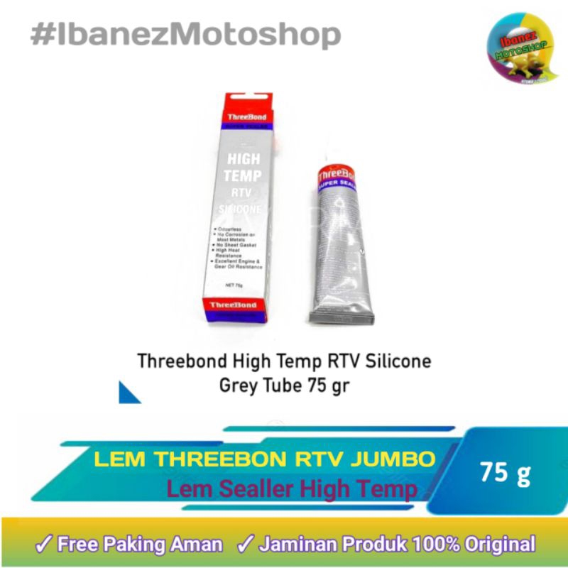 Jual Lem Threebond High Temp RTV Silicone JUMBO (75 Gram) | Shopee ...