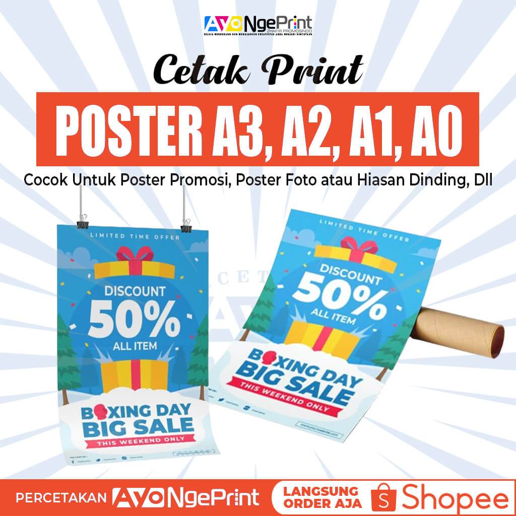Jual Cetak Print Poster Foto Murah Ukuran A3, A2, A1, A0 | Full Color ...