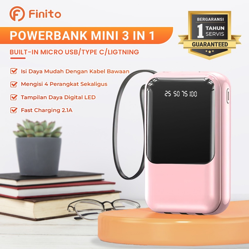 Jual PowerBank Mini Fast Charging 20000mAh Large Capacity With LED ...