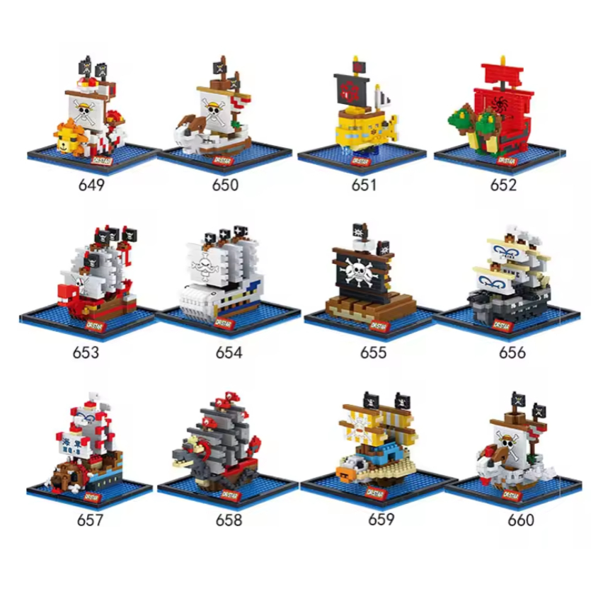 Jual Wisehawk Mini Block One Piece Pirate Ship Mini Brick Mainan ...