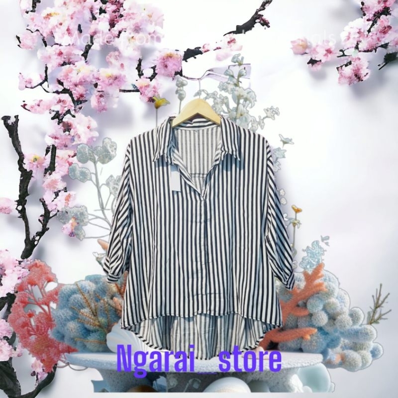 Jual BLOUSE RAYON MOTIF / KEMEJA RAYON MOTIF CANTIK / KEMEJA KERJA ...