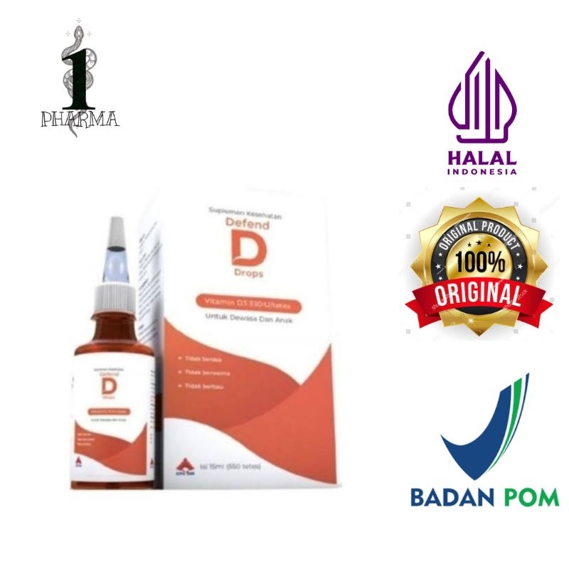 Jual defend d drops / vitamin d3 tetes untuk anak dan bayi / vitamin d3 ...