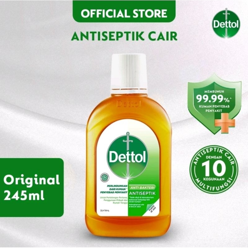 Jual Detol Antiseptic Liquid 245 ml | Shopee Indonesia