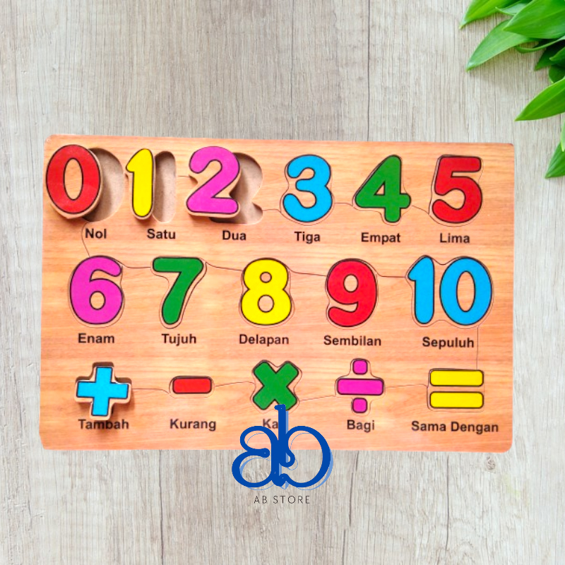 Jual Puzzle Kayu Angka Berhitung - Mainan Edukasi Anak Belajar ...