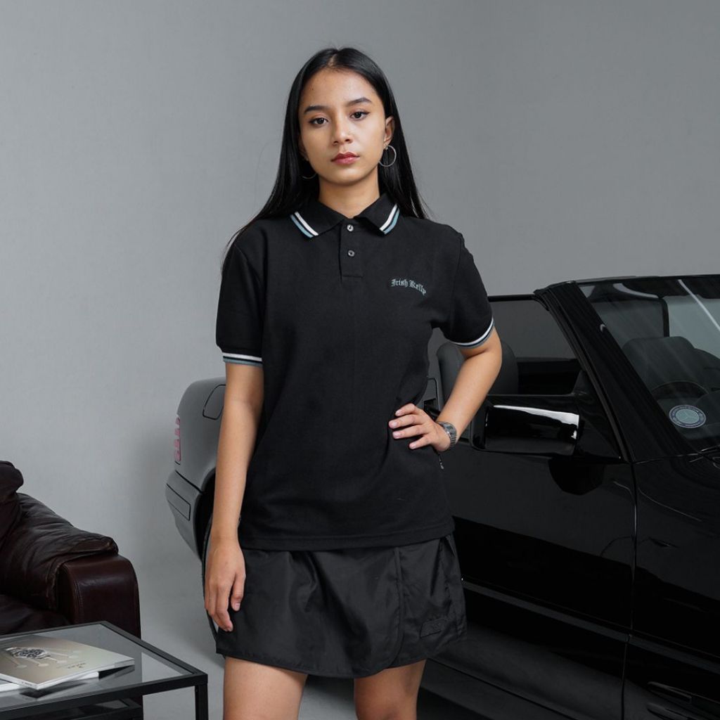 Jual IRISH KELLY Polo Shirt Ocean Black | Shopee Indonesia