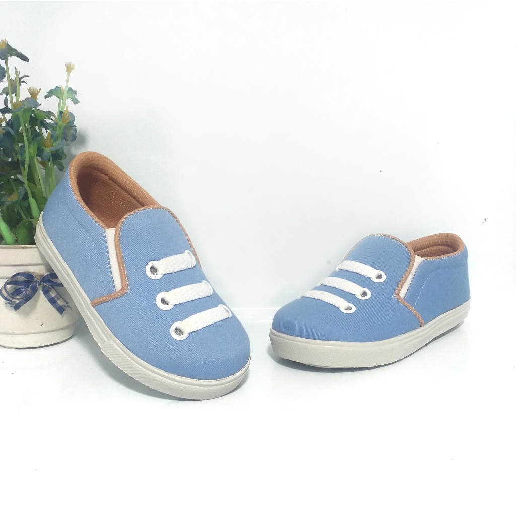 Jual Sapatu anak usia 1 2 3 4 5 6 tahun jeans DENIM JERRY | Shopee ...