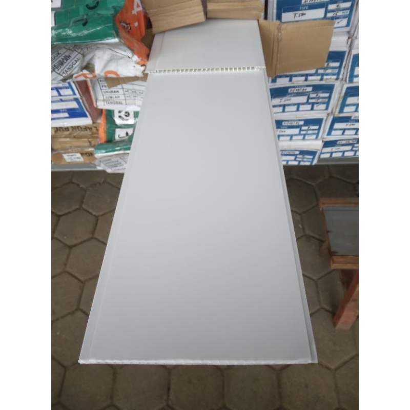 Jual plafon pvc putih gading polos doff hoda T 500 (PERLEMBAR) | Shopee ...