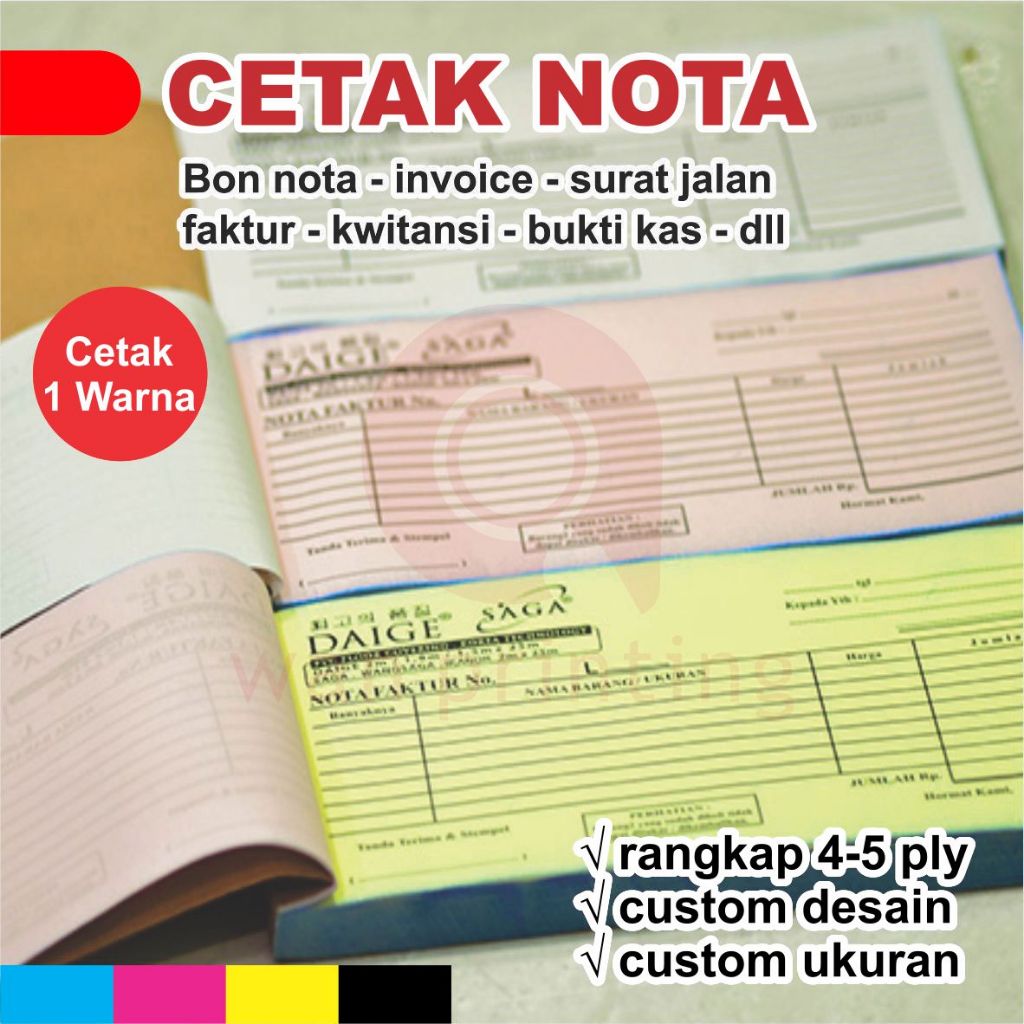 Jual CUSTOM NOTA 4 PLY 5 PLY SURAT JALAN BERITA ACARA PERINTAH KERJA ...