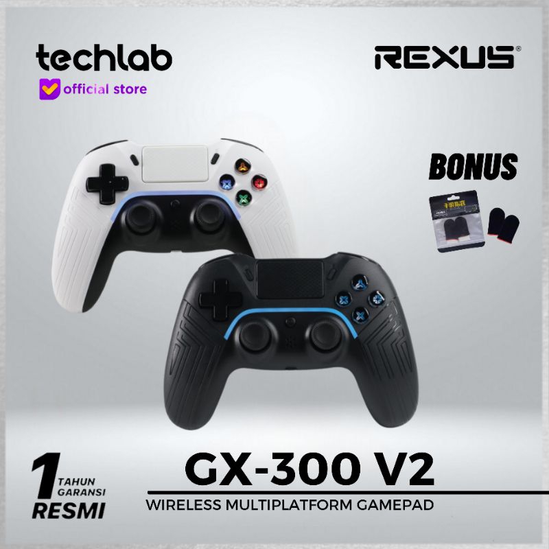 Jual Rexus GX300 / GX-300 V2 Hall Effect Wireless Bluetooth Gamepad ...