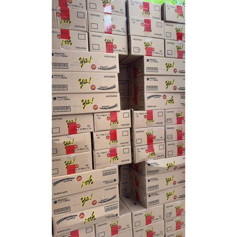Jual 1 dus Kopi Ya SP Kopi hitam isi 20 renteng ( kemasan mini 7gr ...