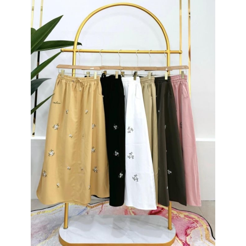 Jual Rok katun bordir by inaloca | Shopee Indonesia