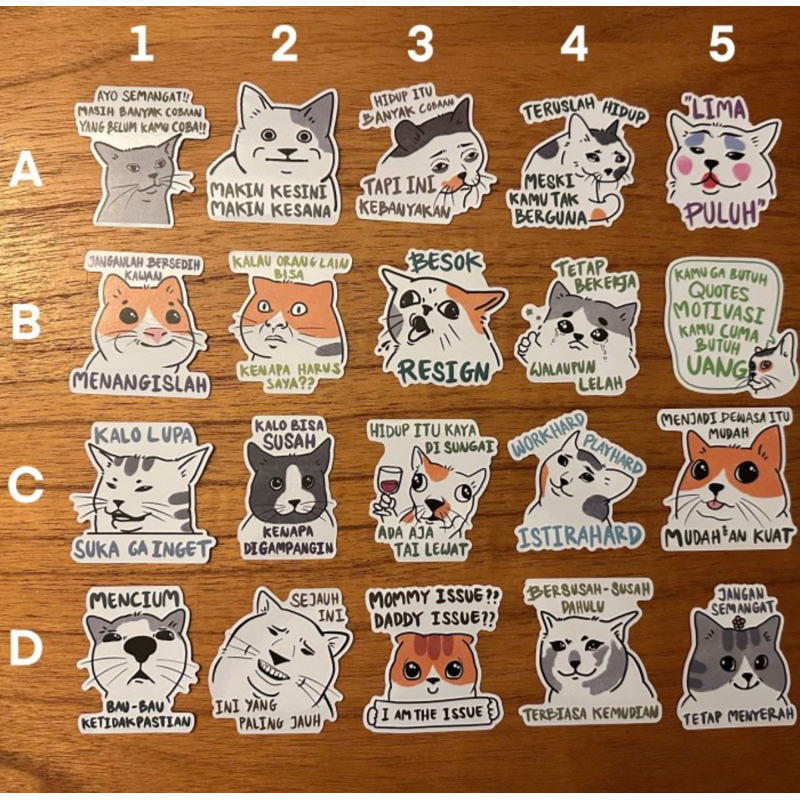 Jual Sticker Kucing Mental Illness EDISI 1 | Shopee Indonesia