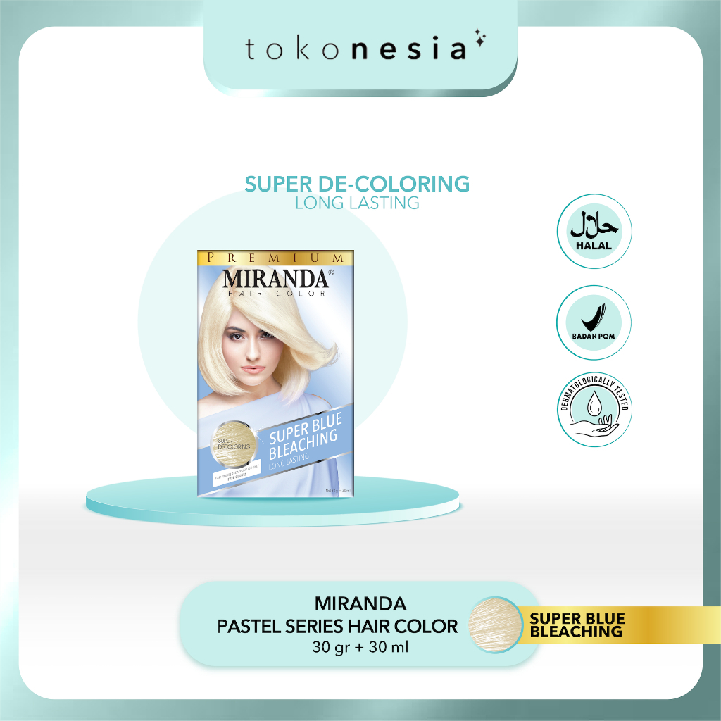 Jual Miranda Hair Color (Cat Rambut Permanen) Pastel Series Super Blue ...