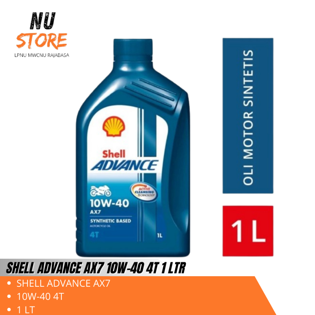 Jual Shell ADVANCE AX7 10W-40 4T 1Ltr Oli Shell Motor Manual | Shopee ...