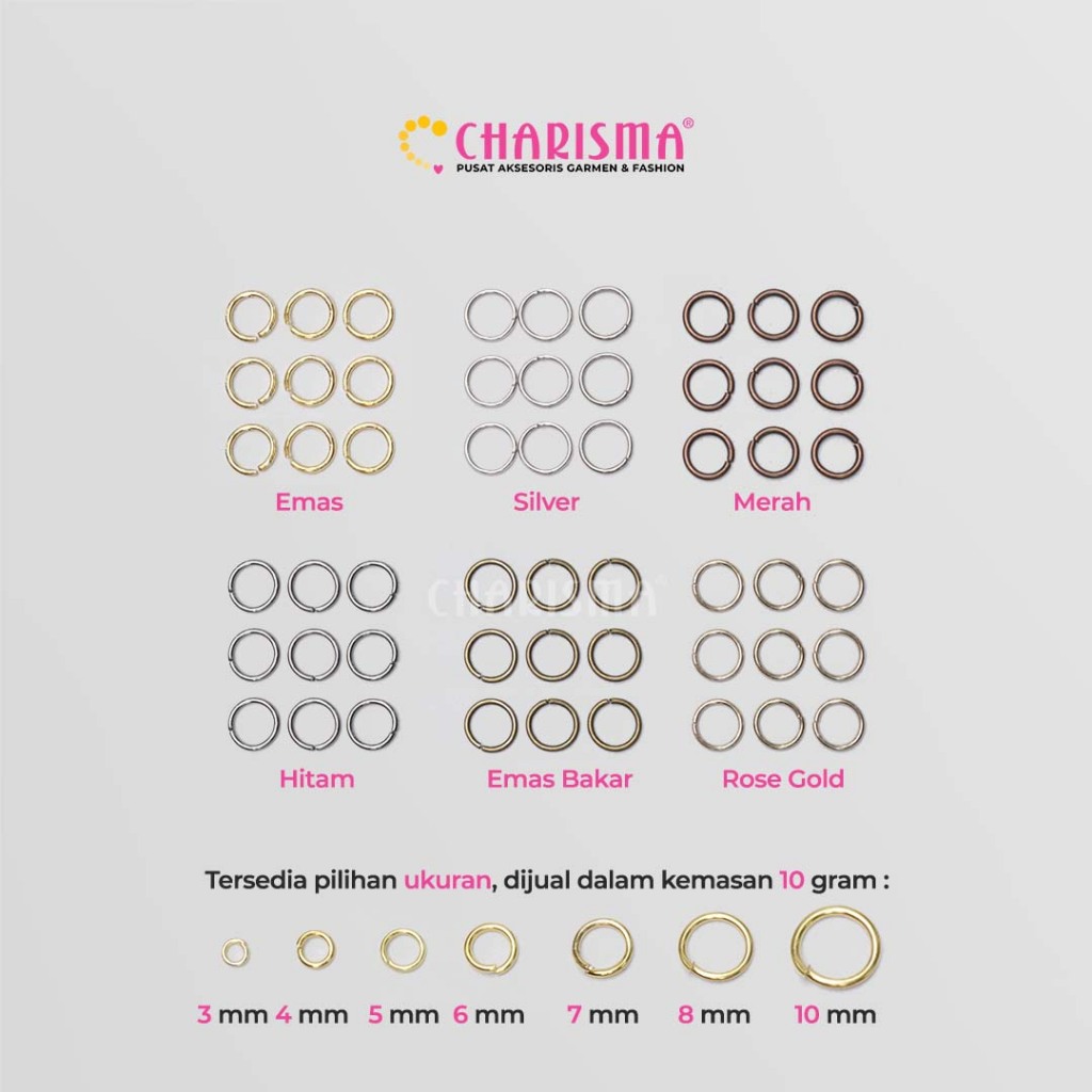 Jual Charisma Jump Ring 10mm - RIng Bulat / Ring Besi Buka Tutup ...