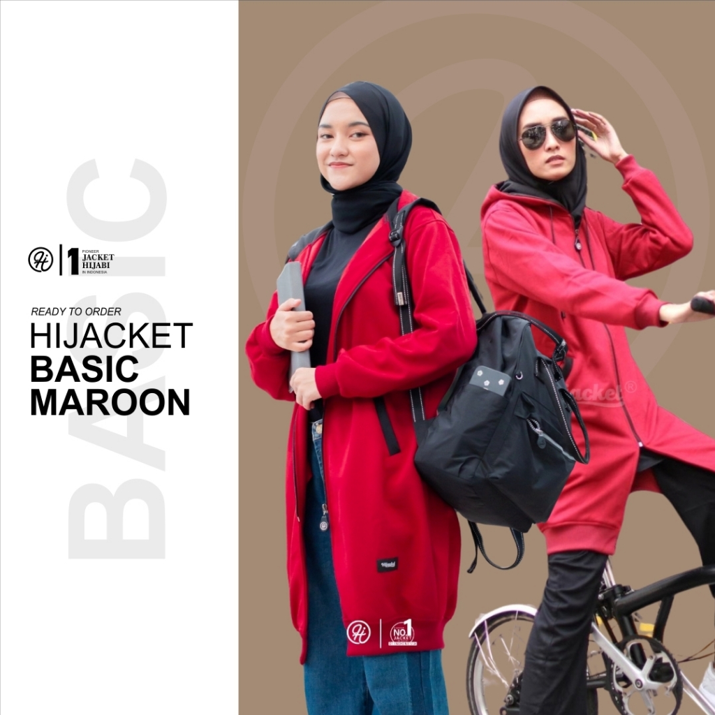 Jual Jaket Outer Hijab HIJACKET | Jaket Hijab Panjang Muslimah | Jacket HIJACKET BASIC Tebal ...