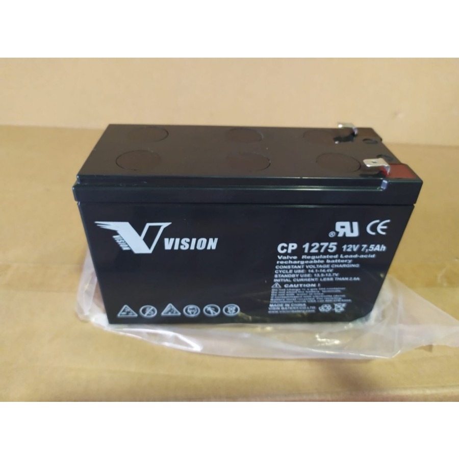 Jual BATTERY UPS VISION 12V 7.5AH BATERAI KERING VISION 12V 7.5AH ...