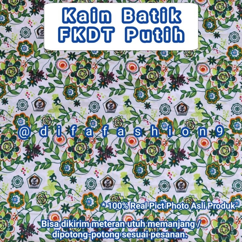 Jual Kain Batik Seragam FKDT Putih Meteran | Shopee Indonesia