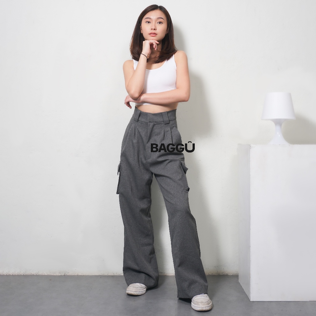Jual BAGGU Lisa Cargo Loose Pants - Celana Cargo [ Celana Hightwaist ...