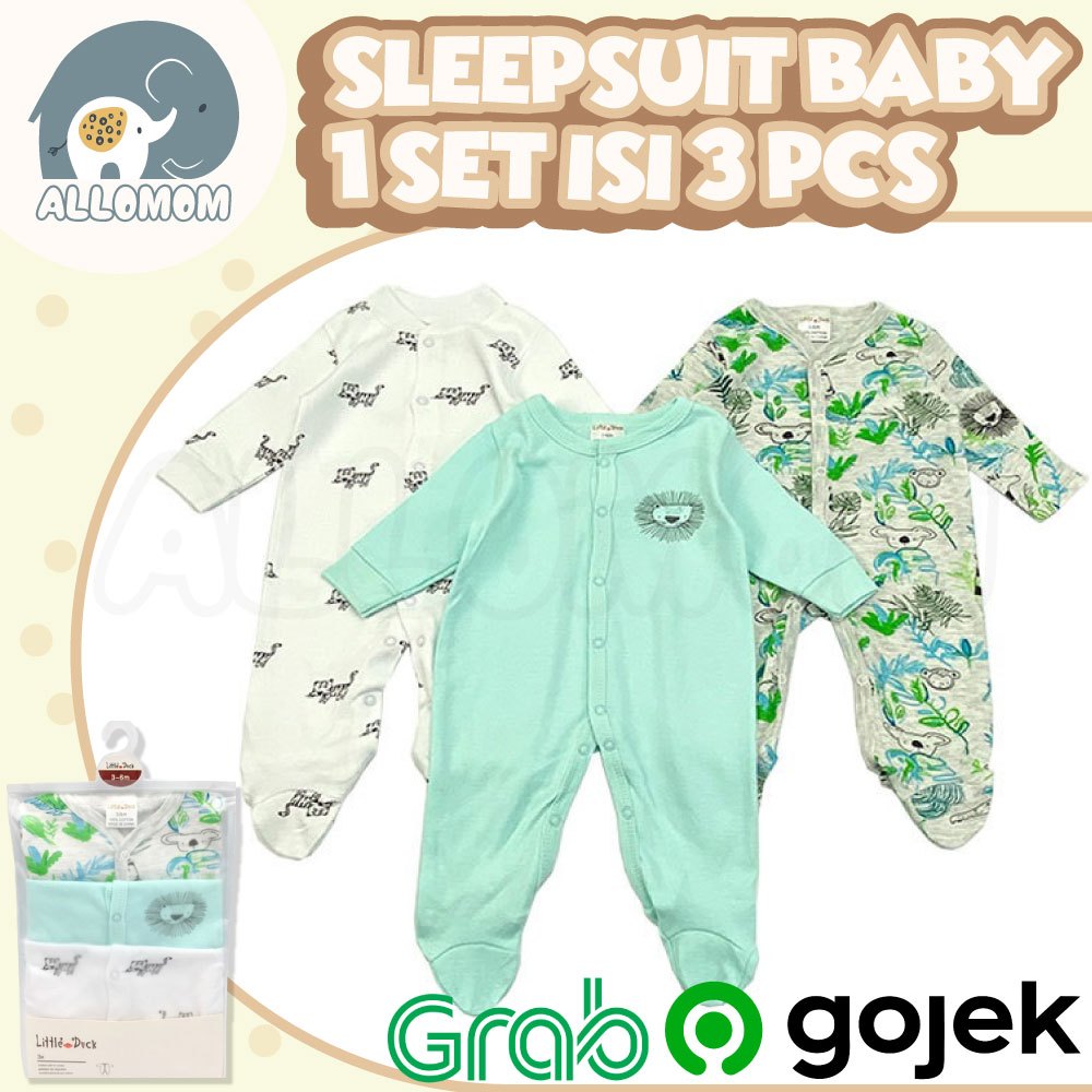 Jual Sleepsuit Baby / Baju Tidur Bayi / Anak Usia 0-1 Tahun Material ...