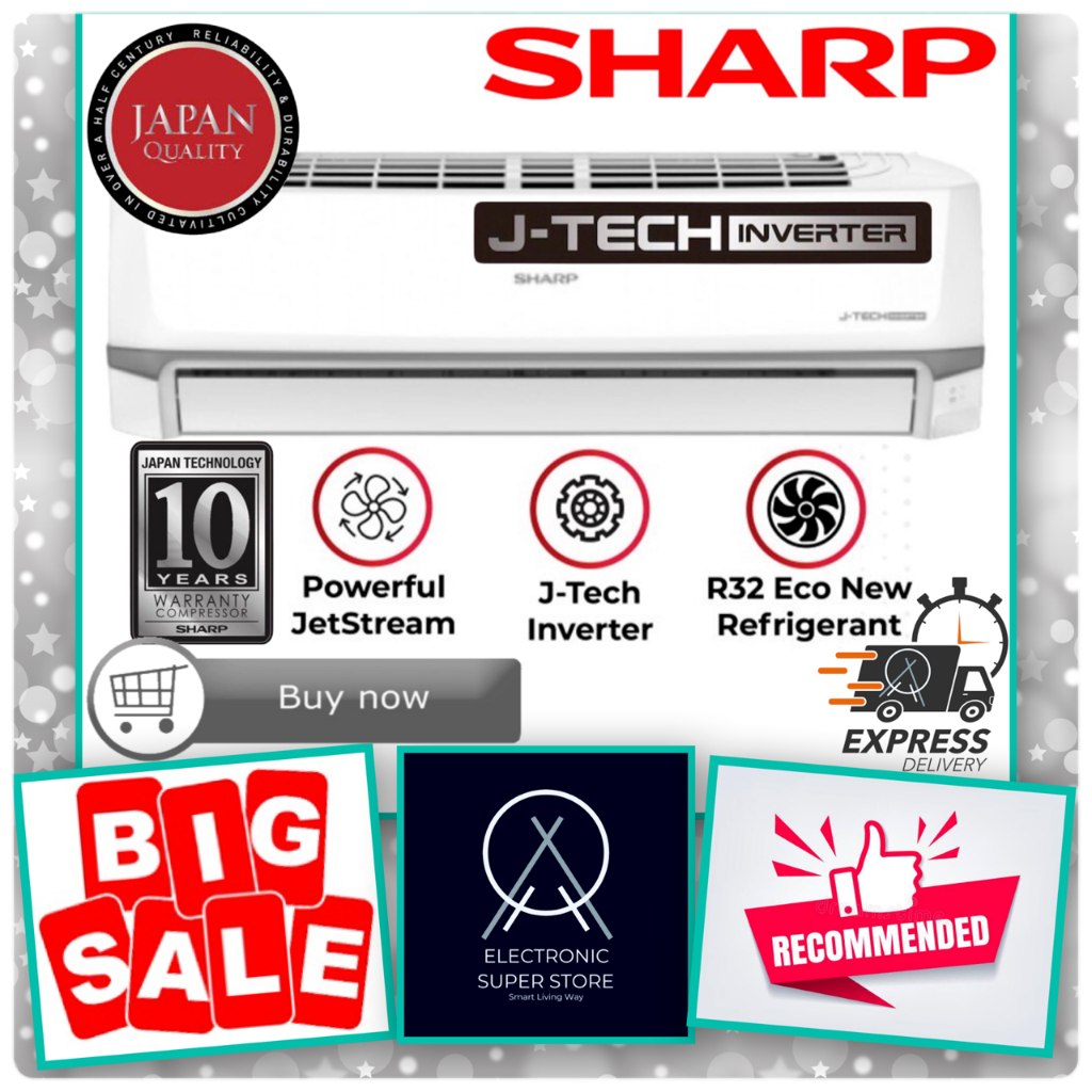 Jual AC SHARP 1PK INVERTER AH-X10ZY X10BEY ZY POWERFUL JET STREAM ...